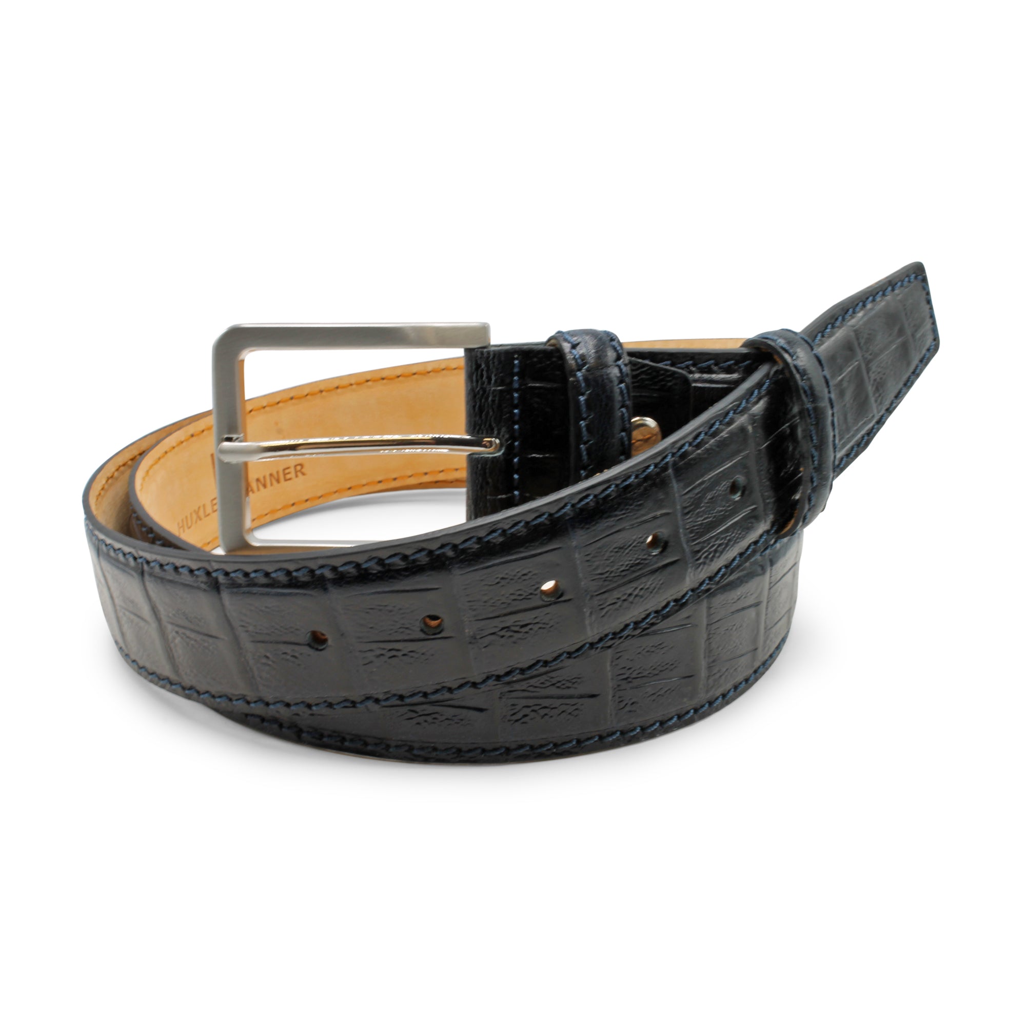 Mock Alligator Texture Leather Belt 40mm – Huxley Tanner